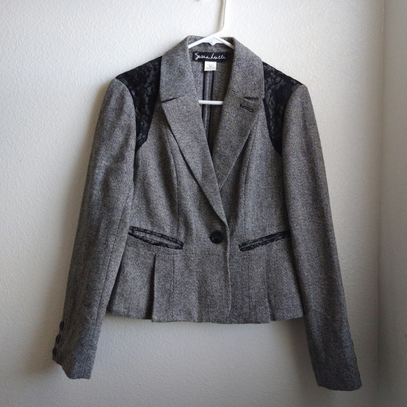 Susan Graver | Jackets & Coats | Susan Graver Blazer Jacket With Lace ...